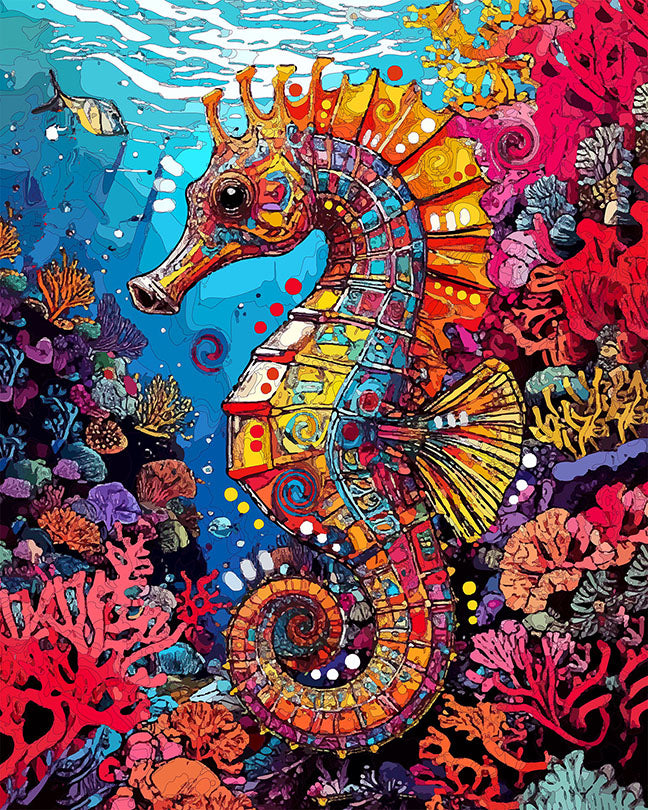 The Extrovert Seahorse Mini Print (Ltd. Edition) (040226) – Dean Russo ...