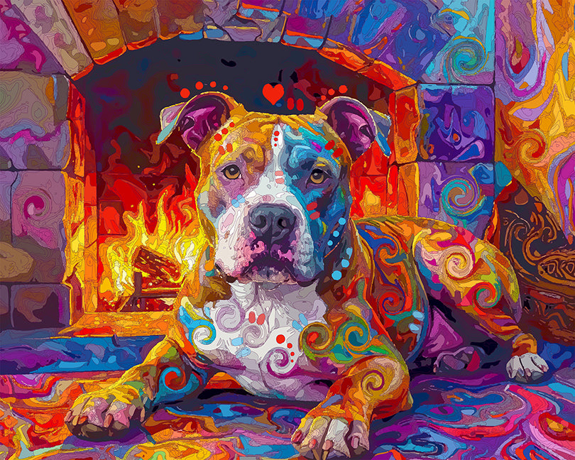 The Hearth Heart Pittie Mini Print (Ltd. Edition) (110425) – Dean Russo ...