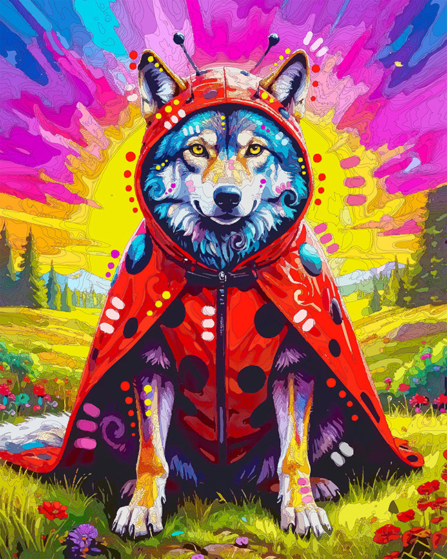 The Lady Bug Wolf Mini Print (Ltd. Edition) (093025) – Dean Russo Art ...