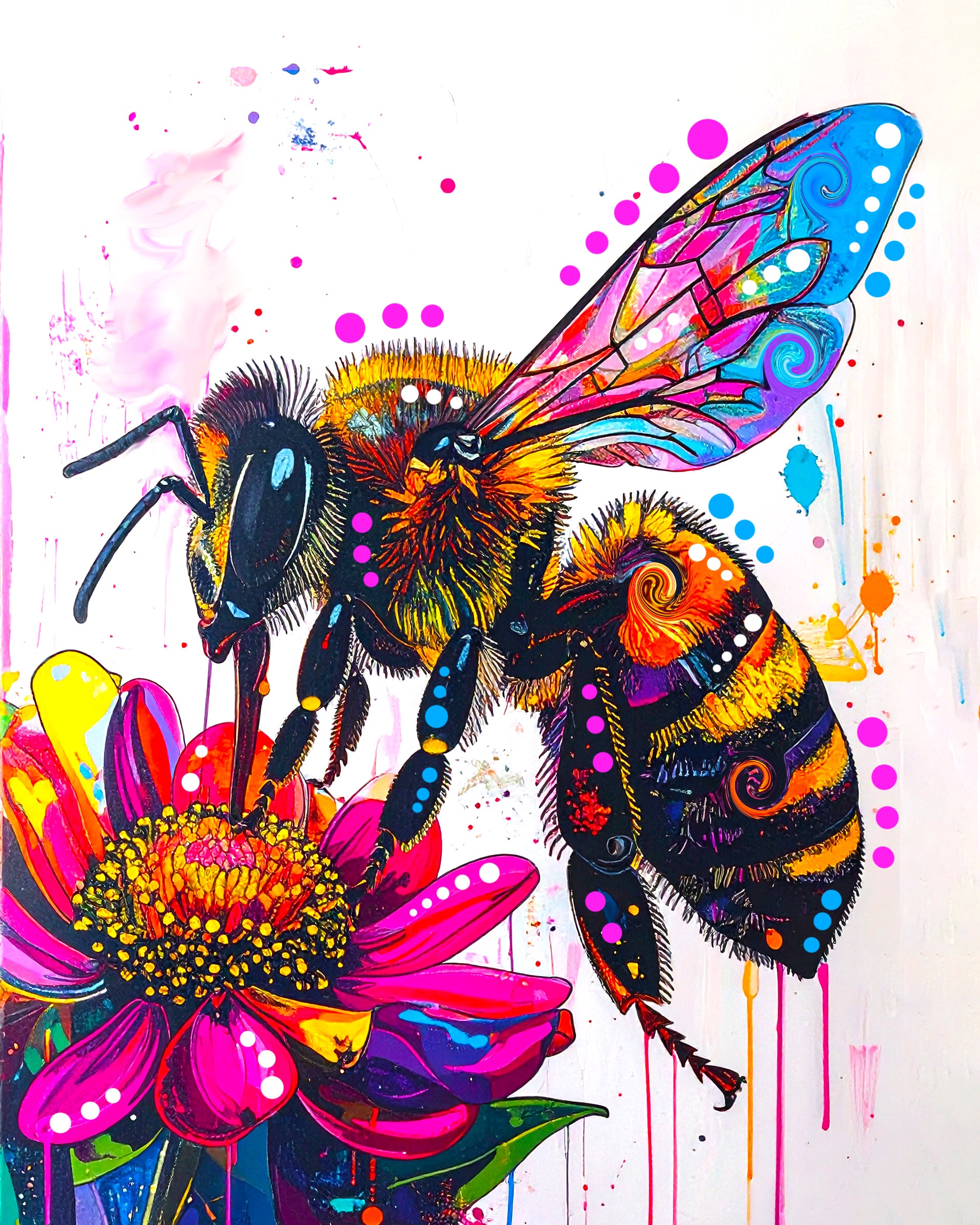 The Landing Pop Bee Mini Print (Ltd. Edition) (080725) – Dean Russo Art ...